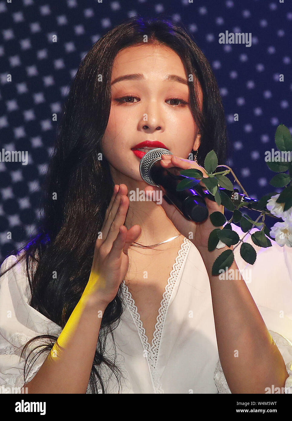 24th July, 2019. S. Korean singer Shin Yoo-mi South Korean singer Shin ...