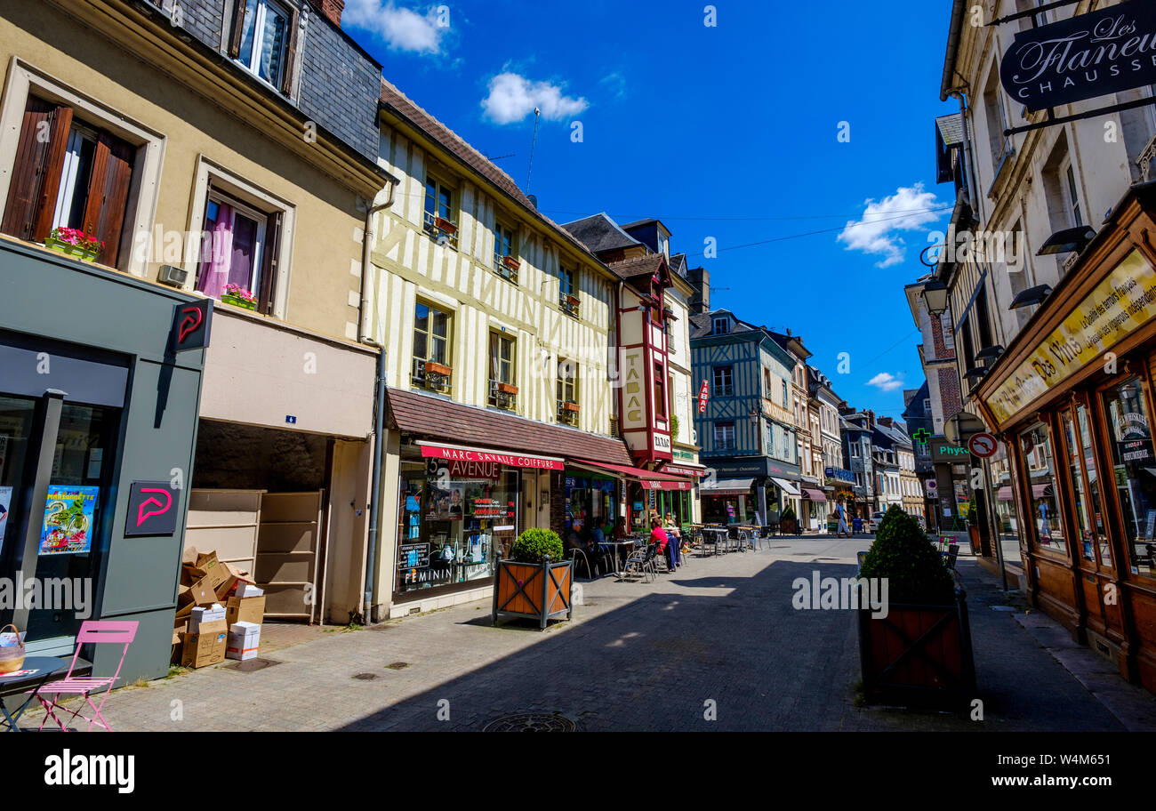 Street scene in the town of Bernay, Normandy, France Stock Photo - Alamy