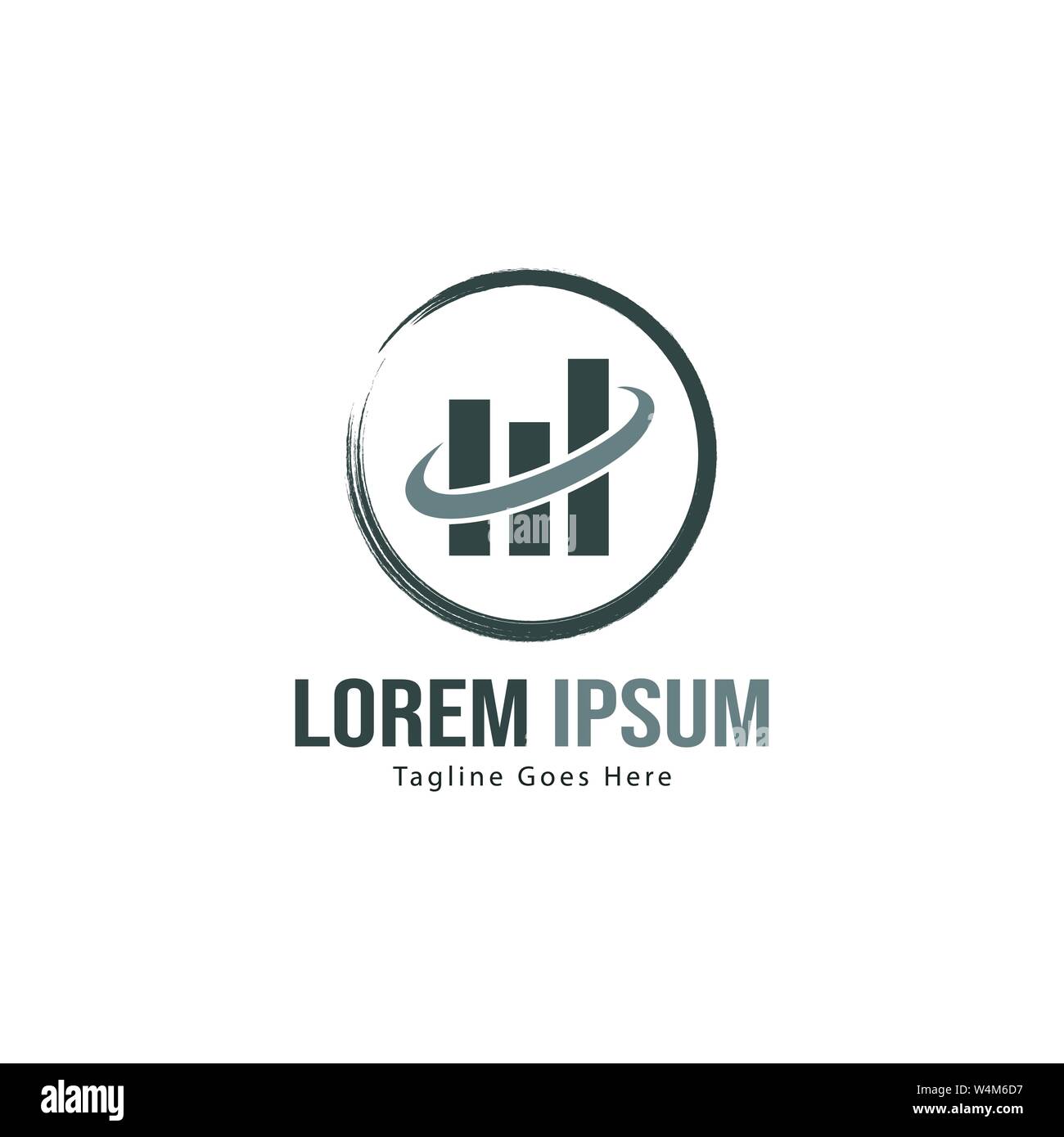 Chart logo template design. Chart logo with modern frame isolated on ...