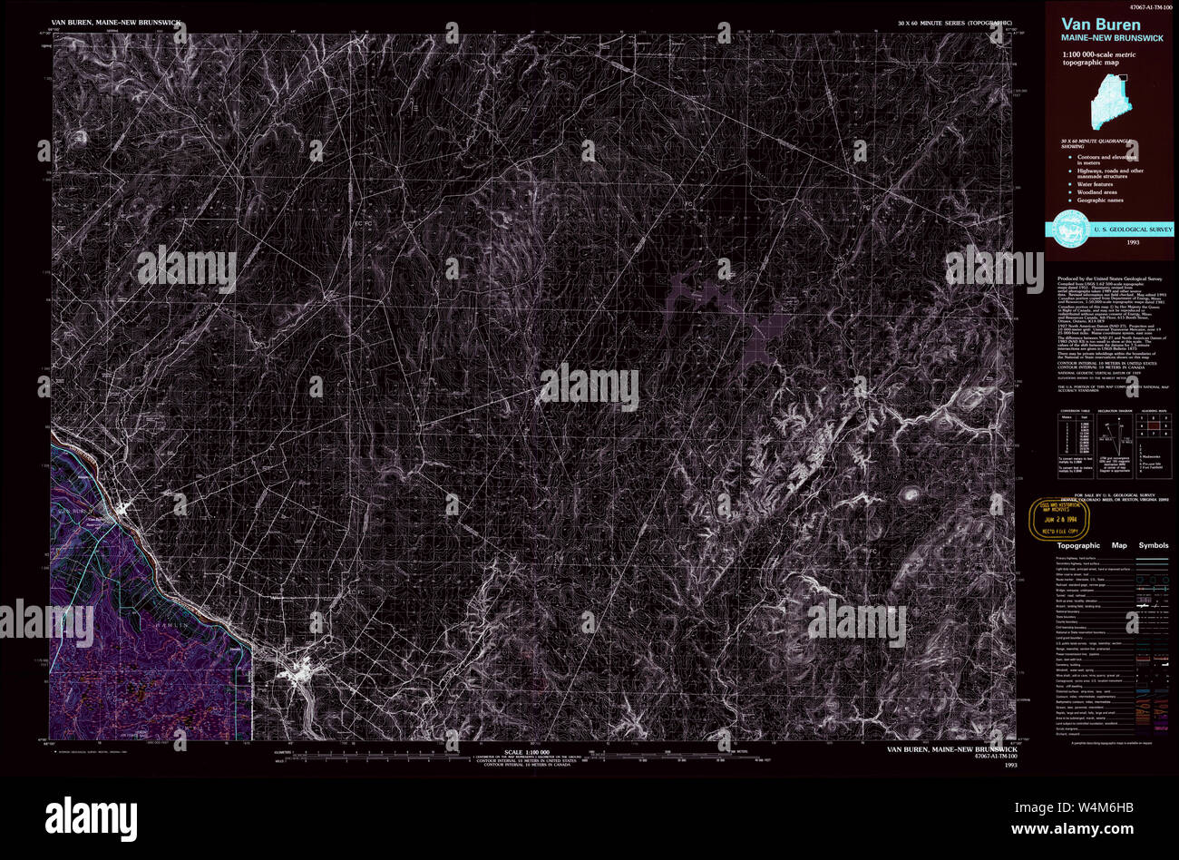 Van buren maine map hi-res stock photography and images - Alamy