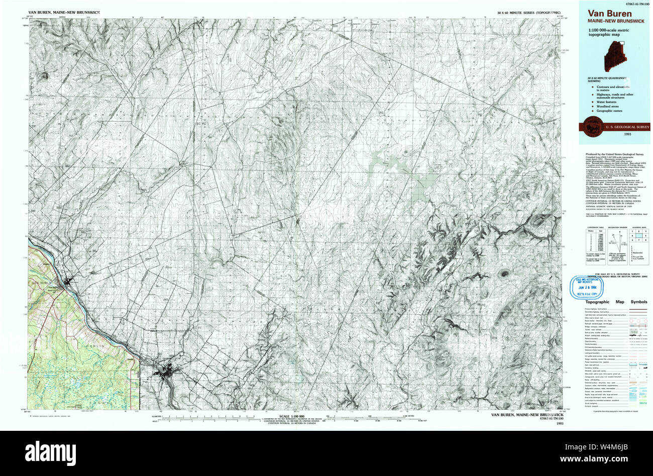 Van buren maine map hi-res stock photography and images - Alamy