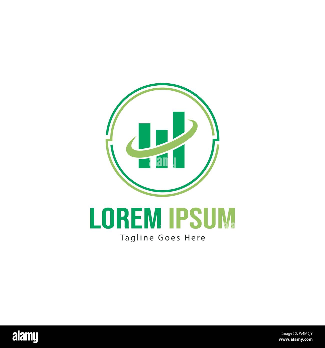 Chart logo template design. Chart logo with modern frame isolated on ...