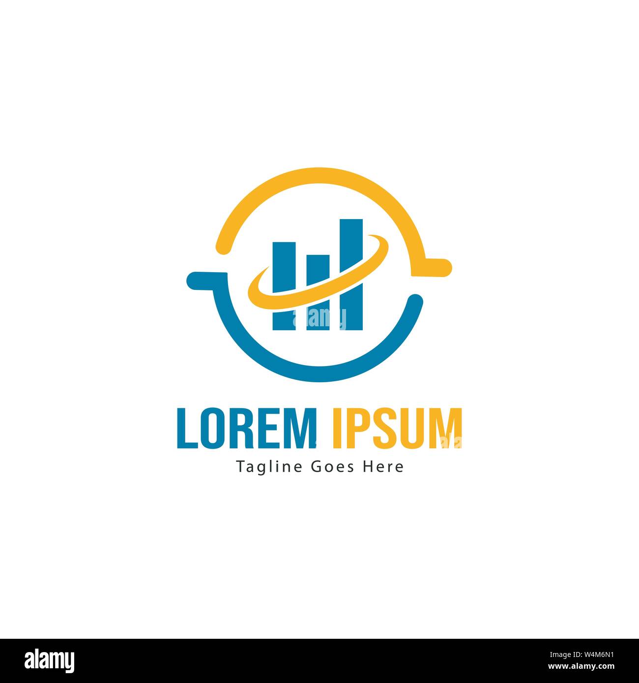 Chart logo template design. Chart logo with modern frame isolated on ...