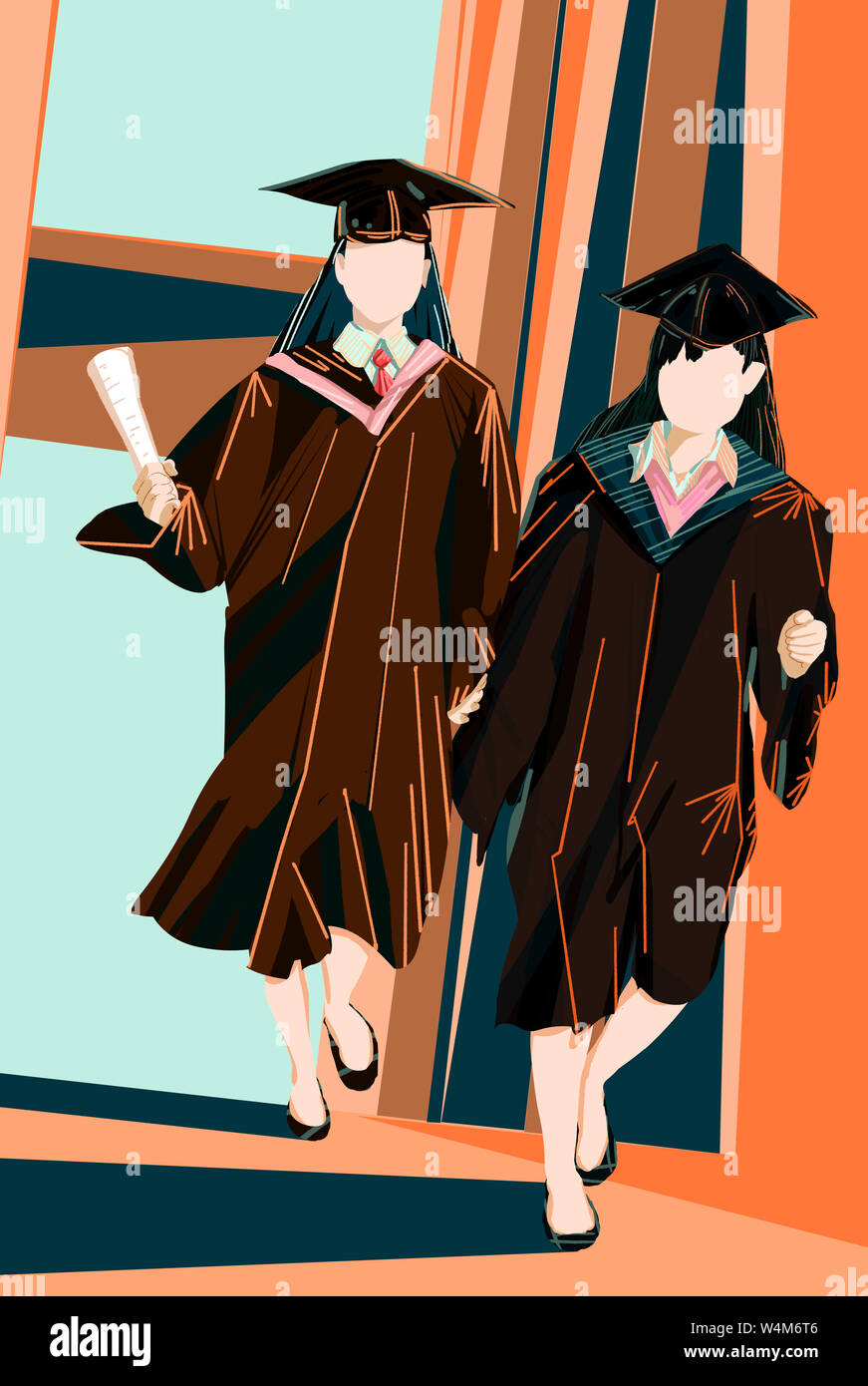 Graduation illustrations hi-res stock photography and images - Alamy