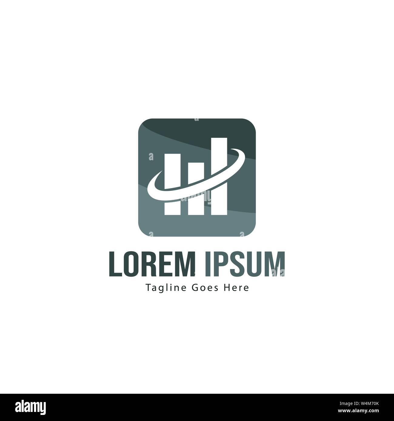 Chart logo template design. Chart logo with modern frame isolated on ...