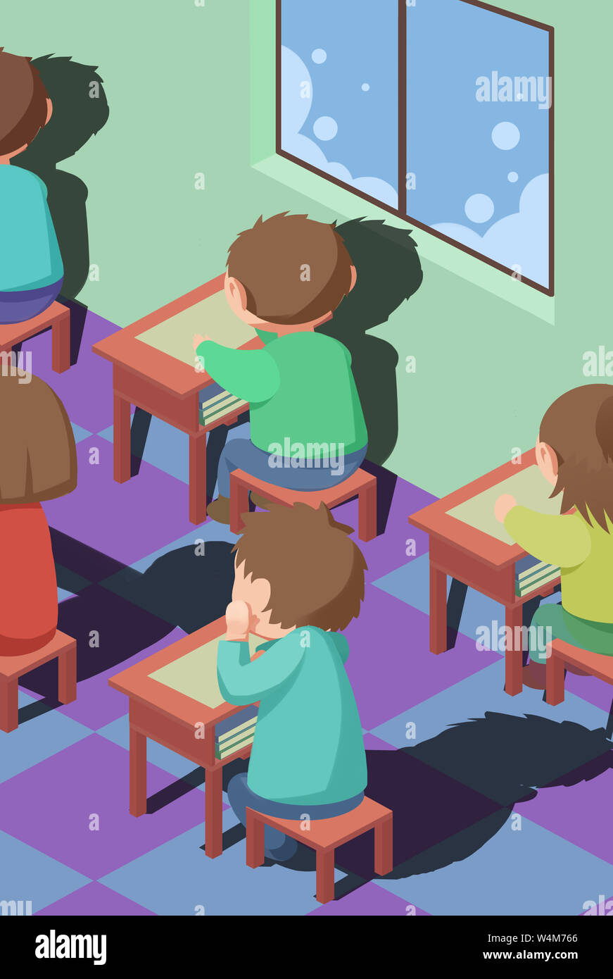 Students painting illustration school hi-res stock photography and ...