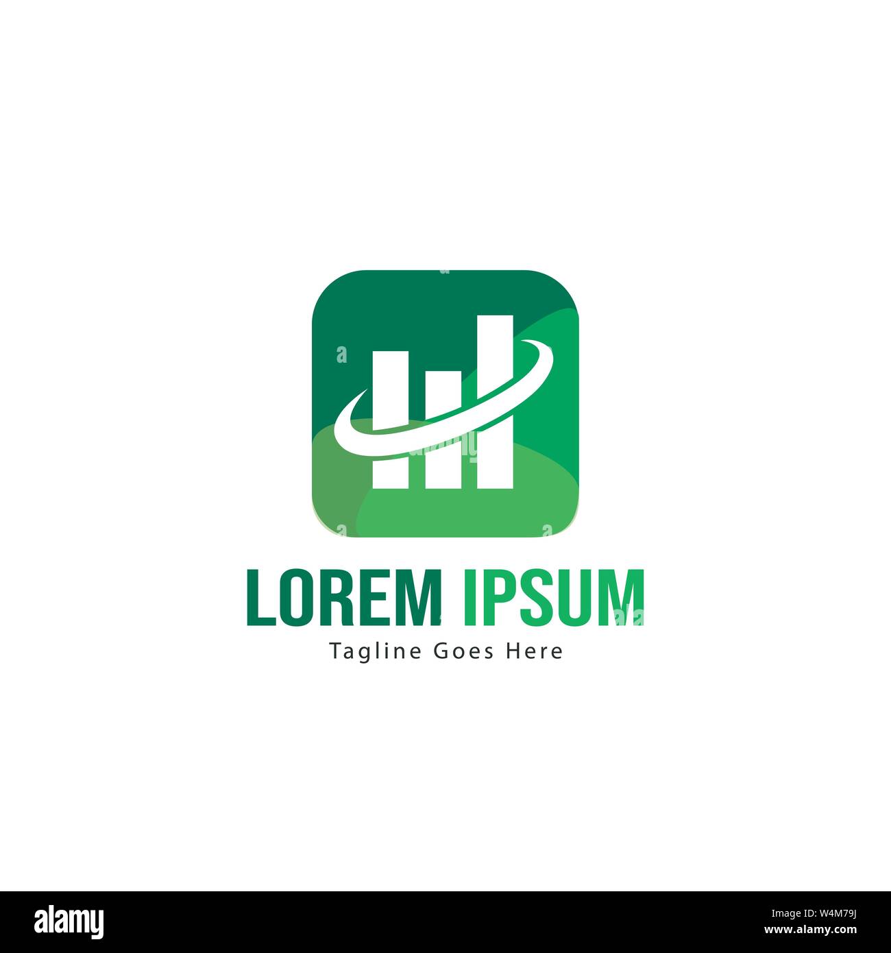 Chart logo template design. Chart logo with modern frame isolated on ...