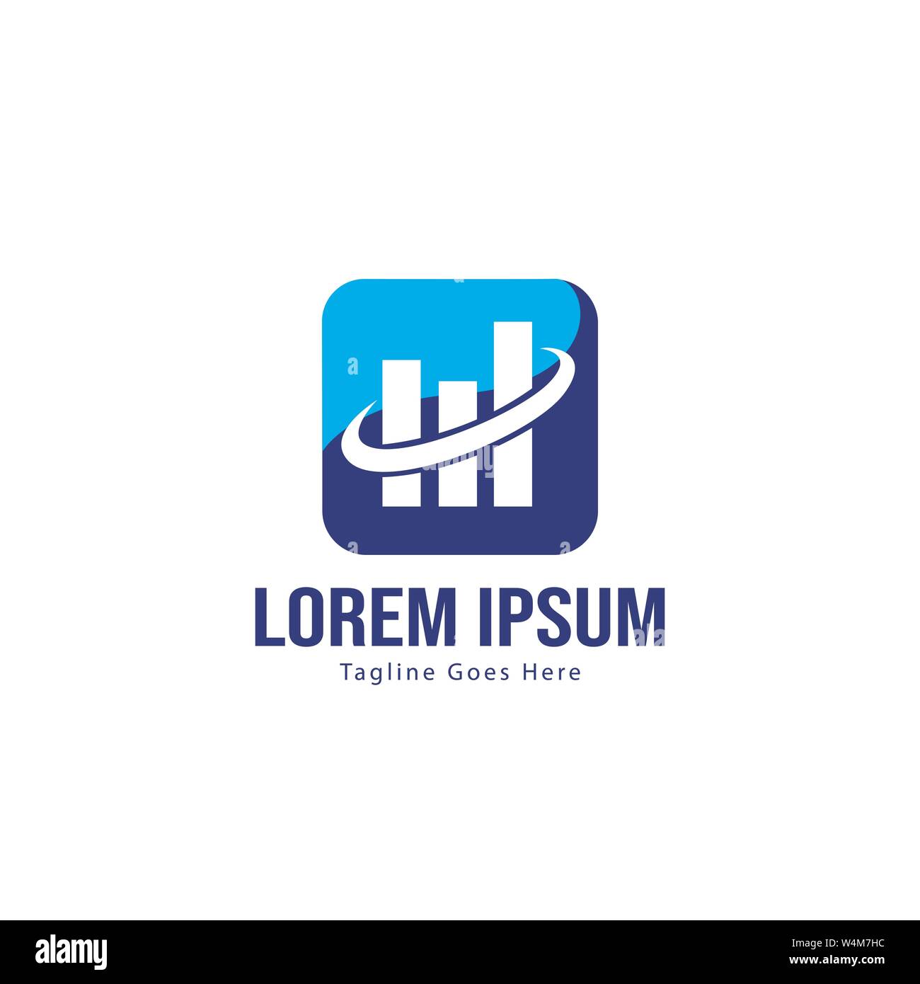 Chart logo template design. Chart logo with modern frame isolated on ...