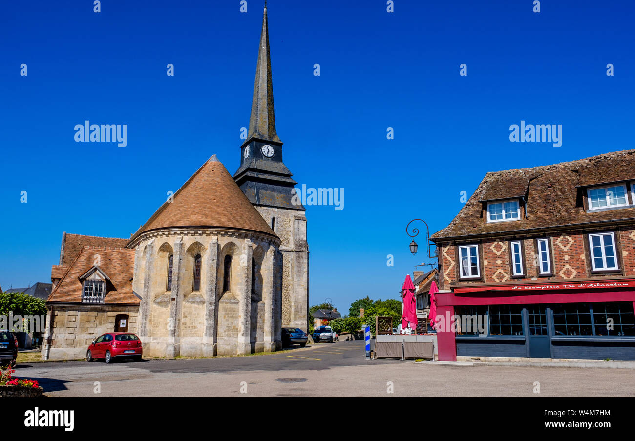 Saint Ouen, a typical Normandy church, in Harcourt, Normandy, France ...