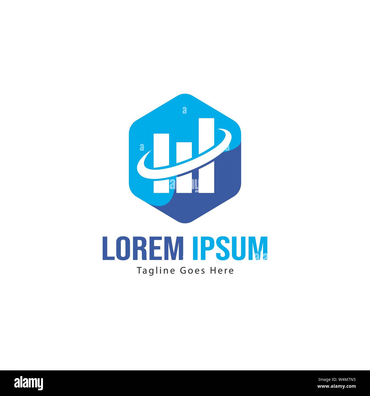 Chart logo template design. Chart logo with modern frame isolated on ...