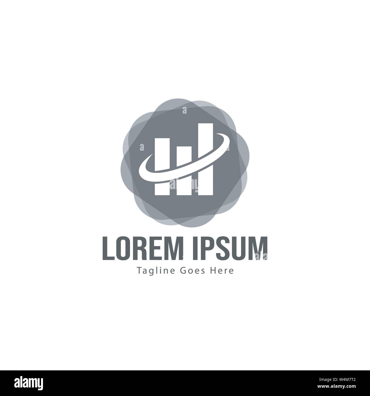 Chart logo template design. Chart logo with modern frame isolated on ...