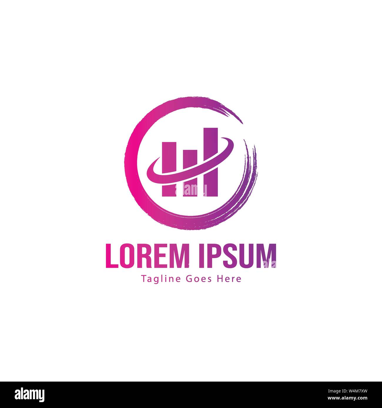 Chart logo template design. Chart logo with modern frame isolated on ...