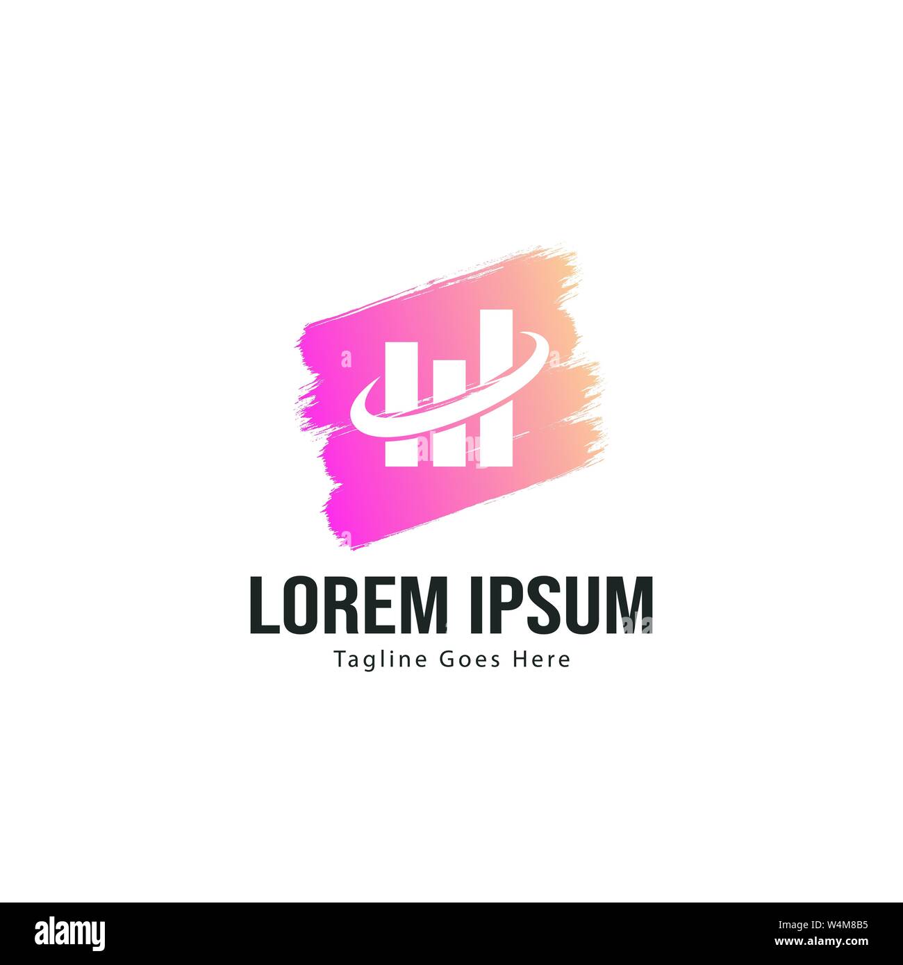 Chart logo template design. Chart logo with modern frame isolated on ...