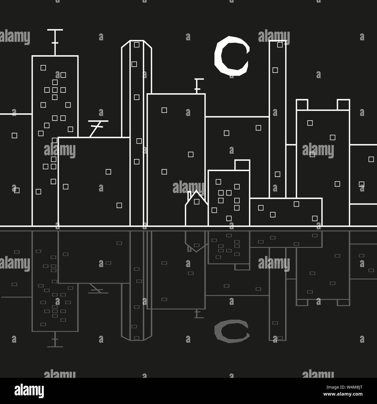 Building light night china Stock Vector Images - Alamy