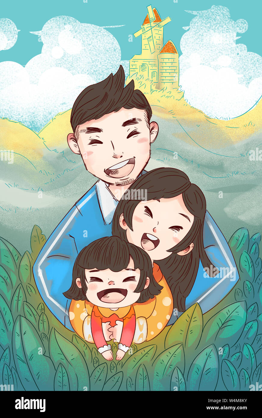 Vector illustration three cartoon women hi-res stock photography and ...