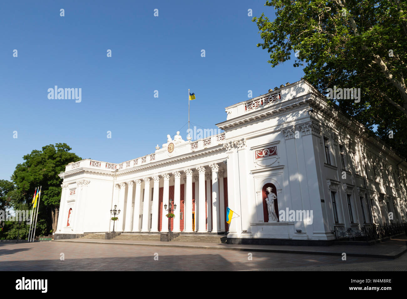 Ukraine, Odessa, Dums’ka Square, 12th of June 2019. View on the white ...