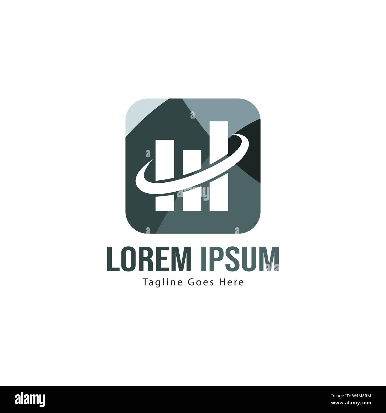 Chart logo template design. Chart logo with modern frame isolated on ...