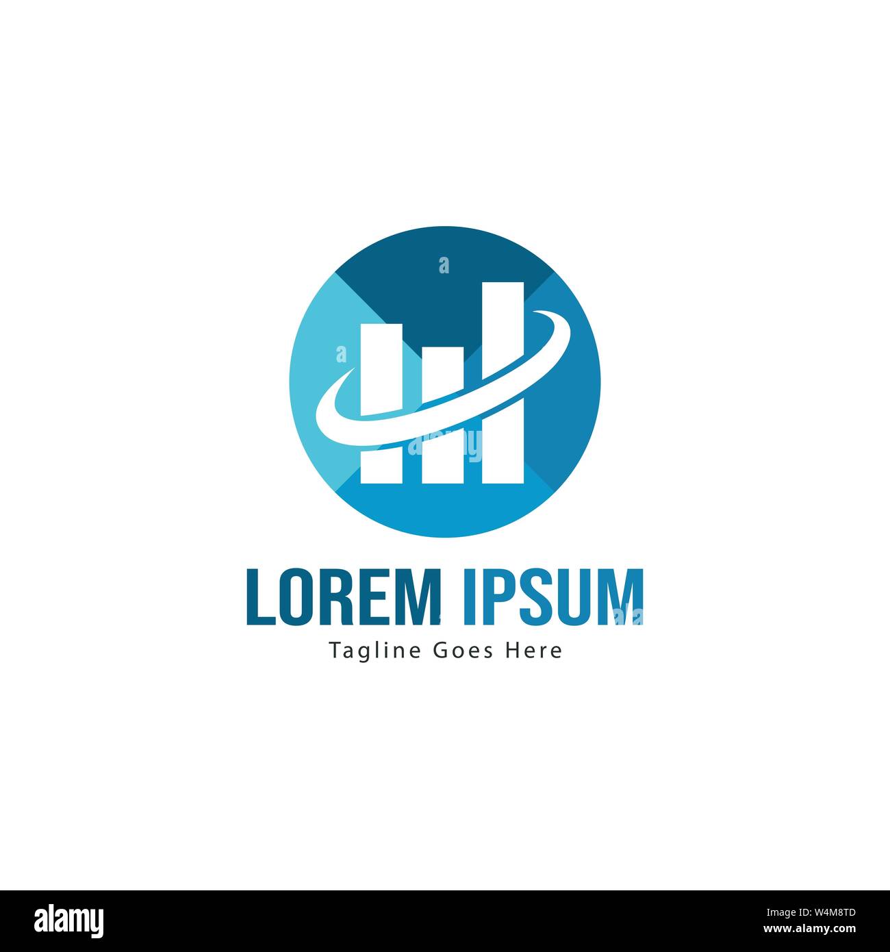 Chart logo template design. Chart logo with modern frame isolated on ...