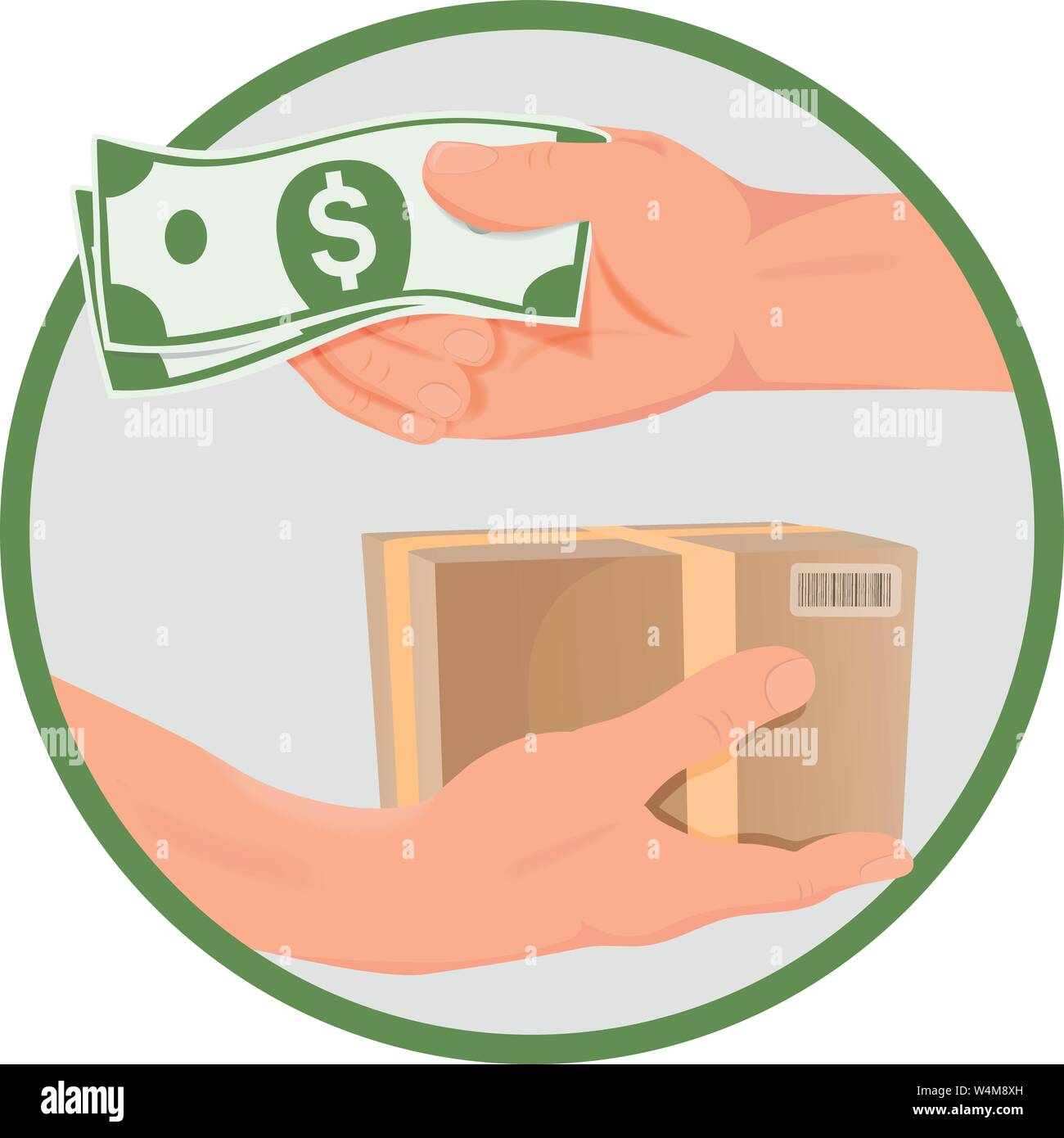 Hands gift exchange Stock Vector Images - Alamy