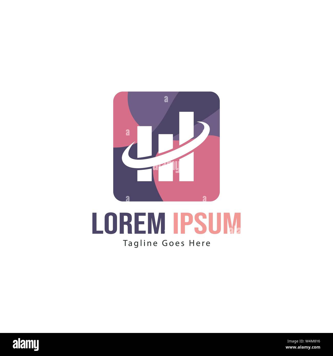 Chart logo template design. Chart logo with modern frame isolated on ...