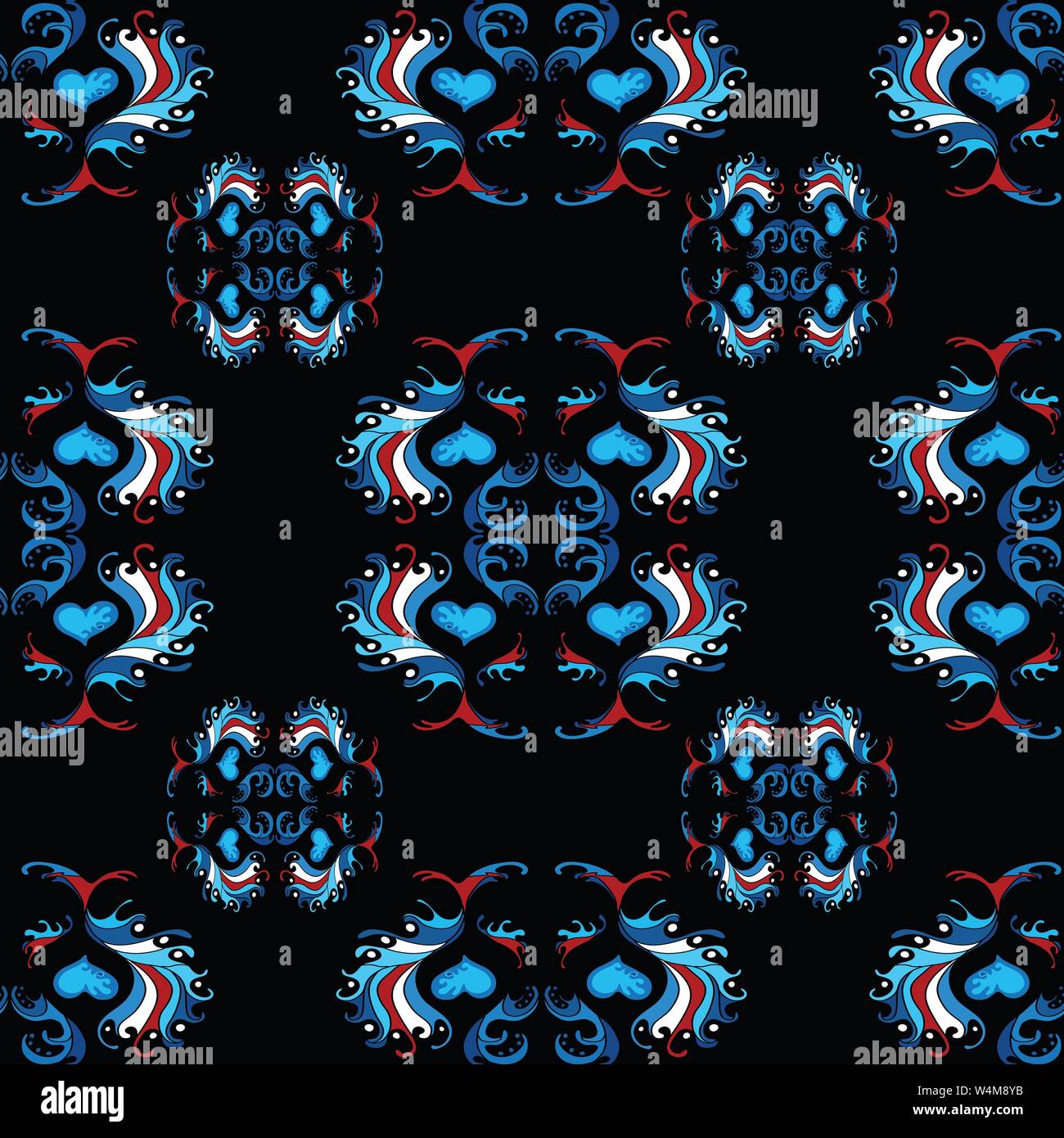 blue pattern wallpaper Stock Vector Image & Art - Alamy