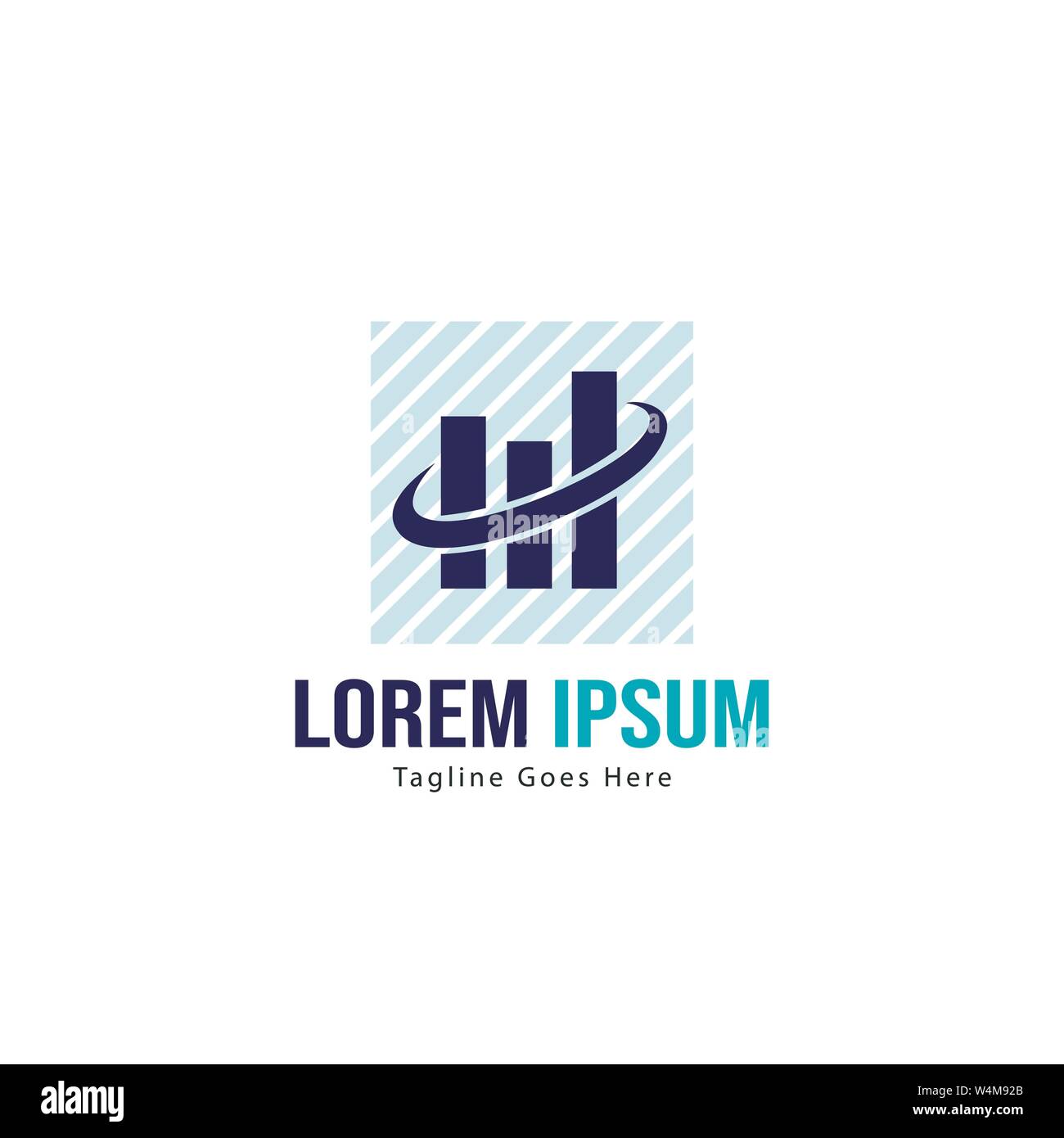 Chart logo template design. Chart logo with modern frame isolated on ...