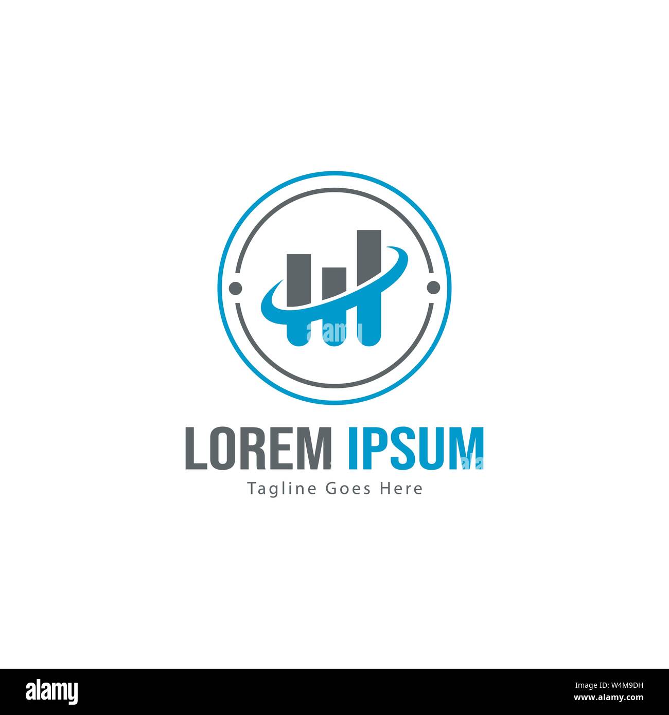 Chart logo template design. Chart logo with modern frame isolated on ...