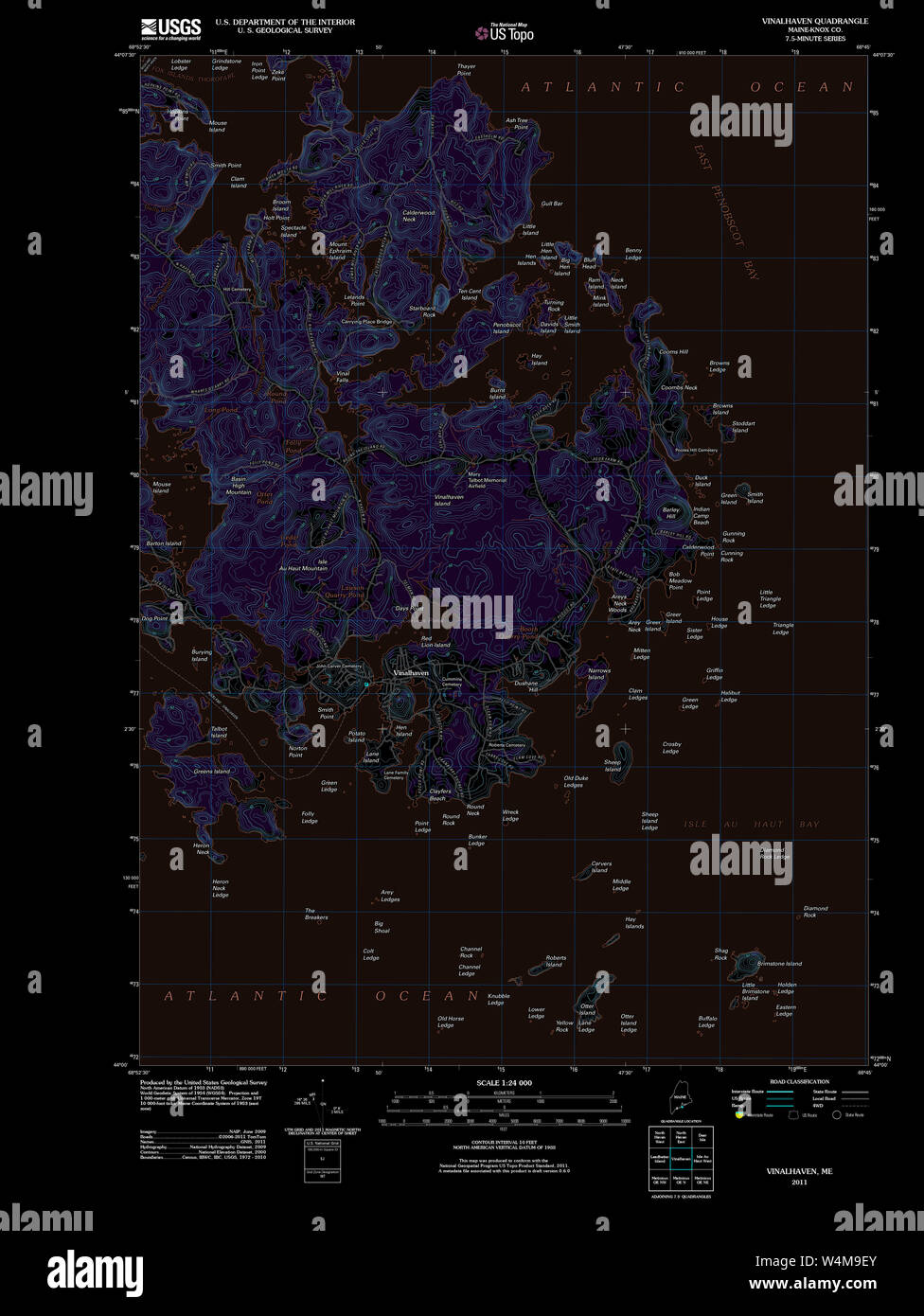 Maine USGS Historical Map Vinalhaven 20110919 TM Inversion Restoration ...