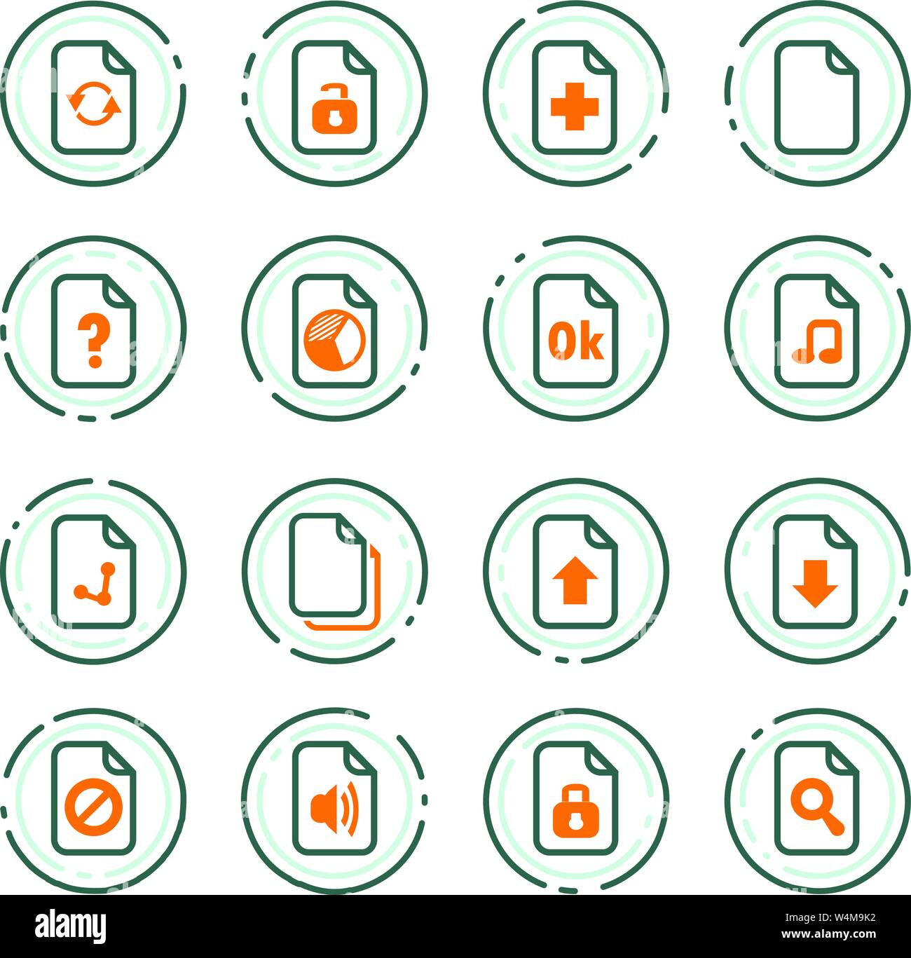 Documents vector icons for user interface design Stock Vector Image ...