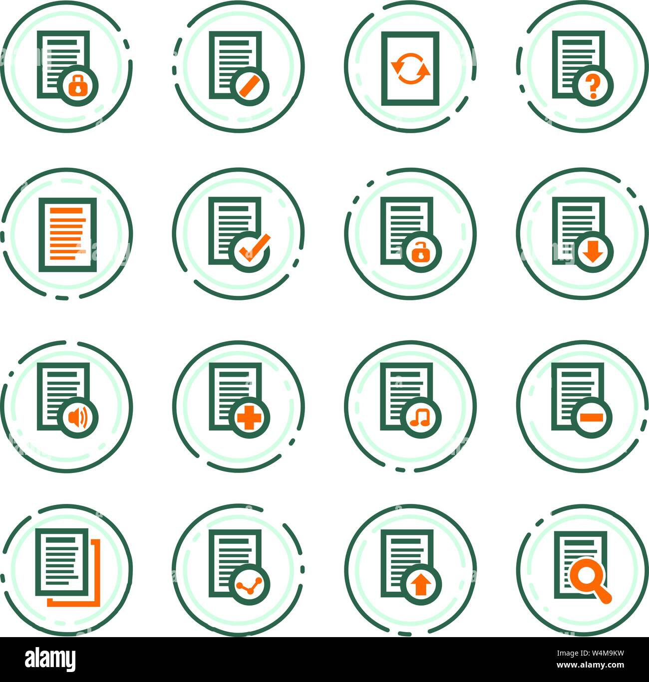 Documents vector icons for user interface design Stock Vector Image ...