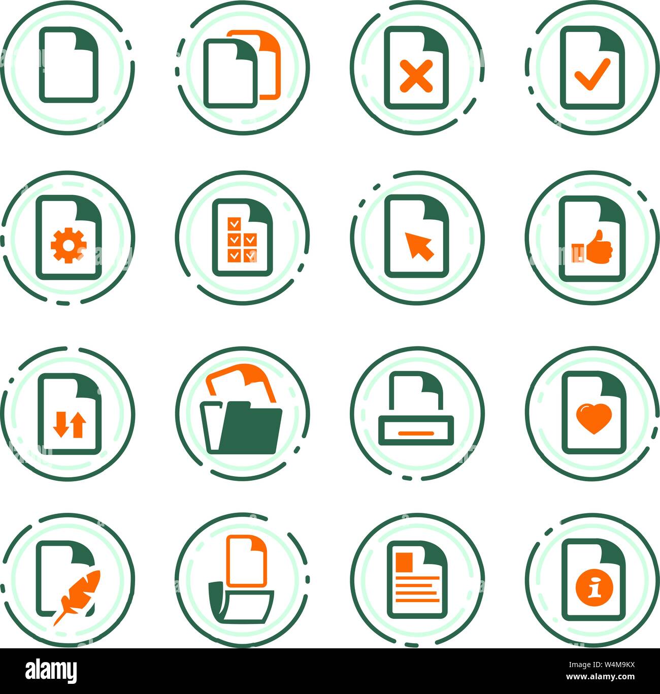 Documents vector icons for user interface design Stock Vector Image ...