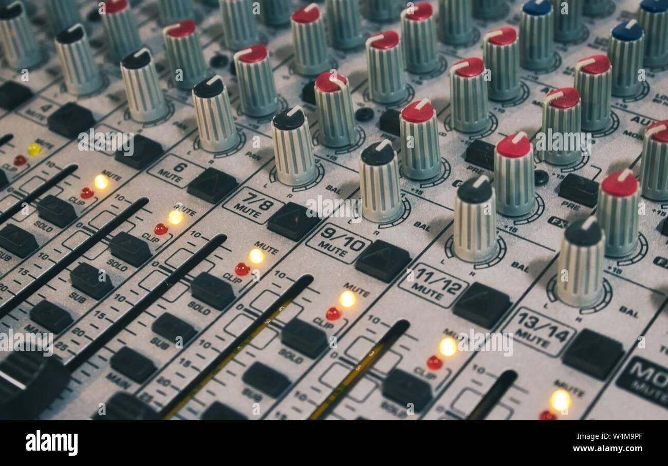 Mixing desk at concert hi-res stock photography and images - Alamy