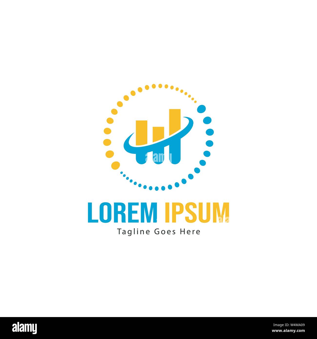 Chart logo template design. Chart logo with modern frame isolated on ...