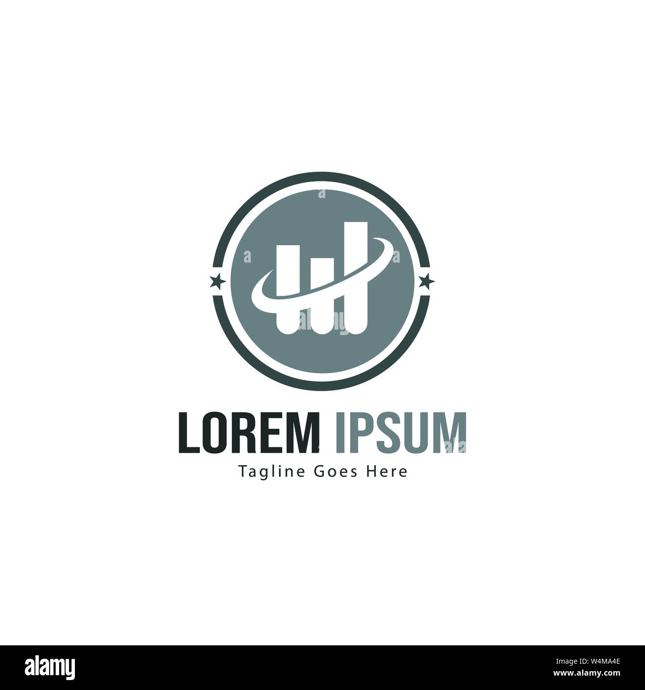 Chart logo template design. Chart logo with modern frame isolated on ...