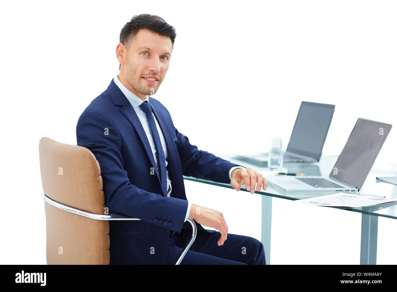 lawyer in the workplace. photo on a white background. in the photo ...
