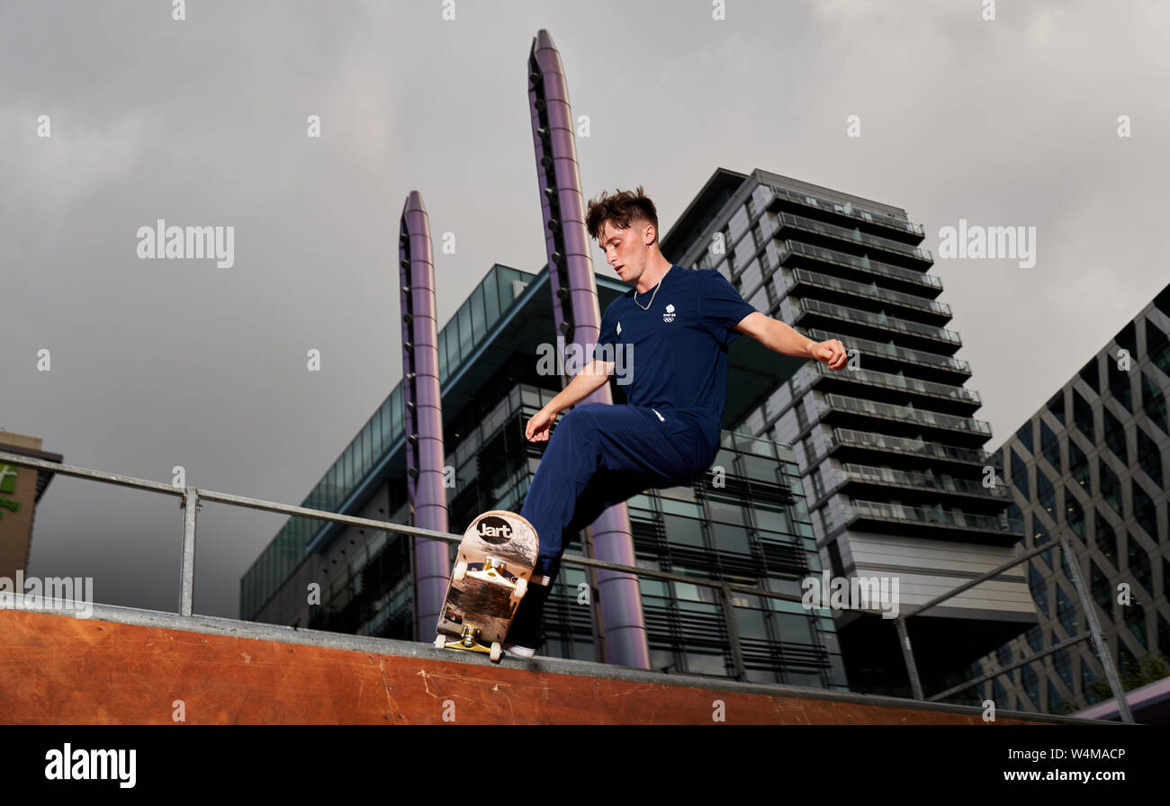 Go Until Tokyo 2020 Event Media City Piazza High Resolution Stock ...