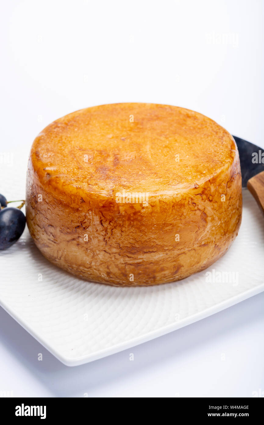 Hard Italian pecorino sheep cheese in one piece close up Stock Photo ...