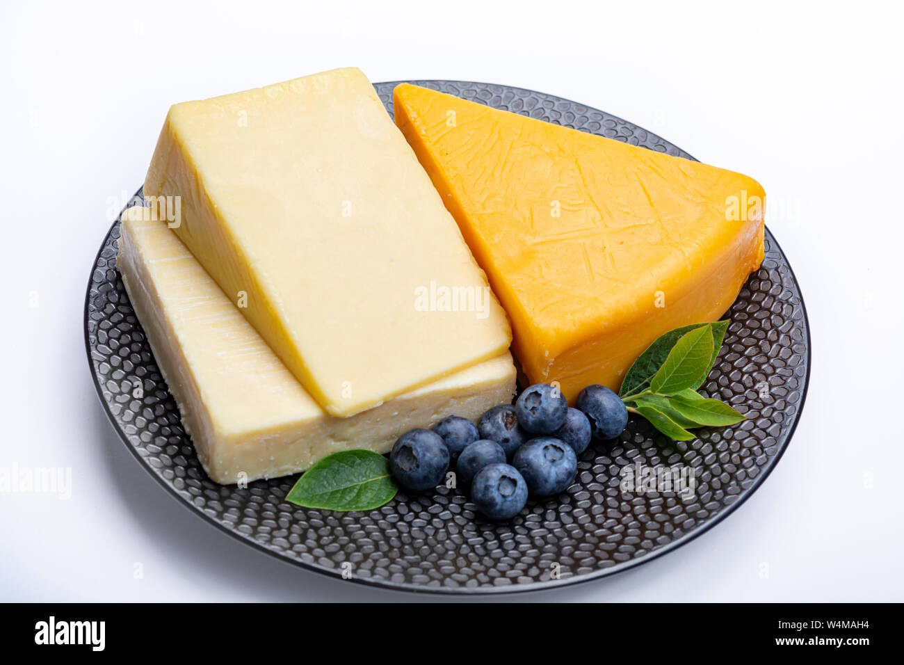 Cheddar cheese collection, variety of Cheddar cheese made from cow milk ...