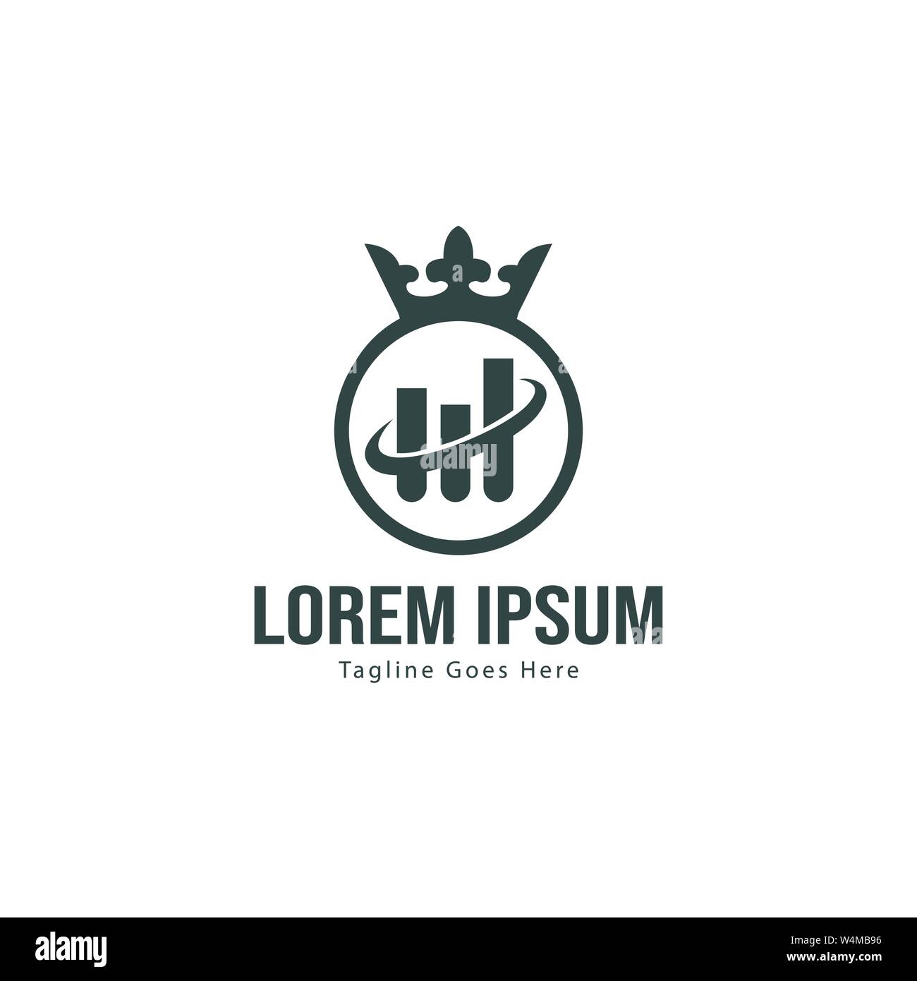 Chart logo template design. Chart logo with modern frame isolated on ...