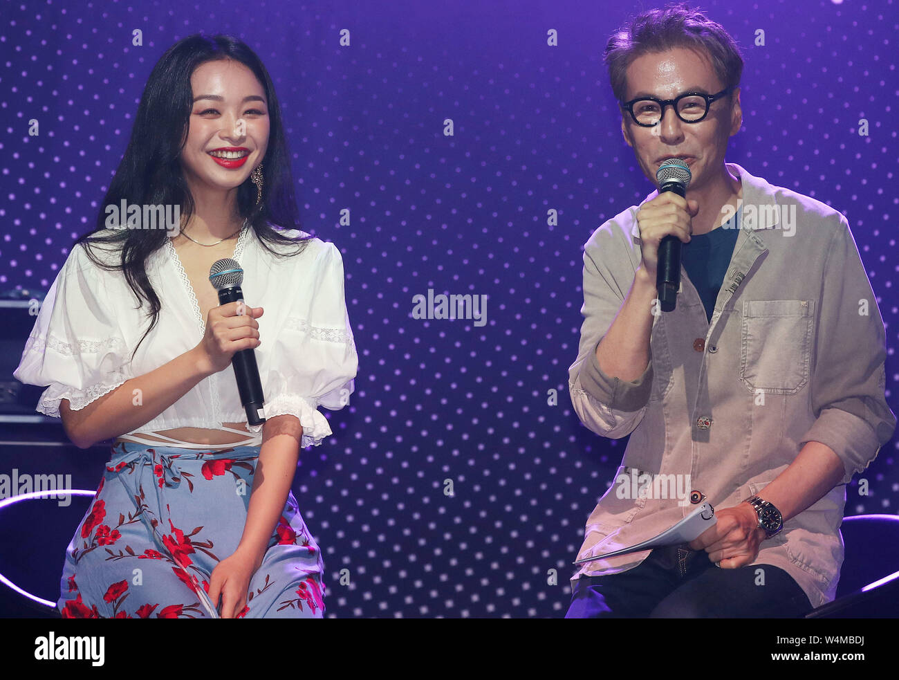 24th July, 2019. S. Korean singer Shin Yoo-mi South Korean singer Shin ...