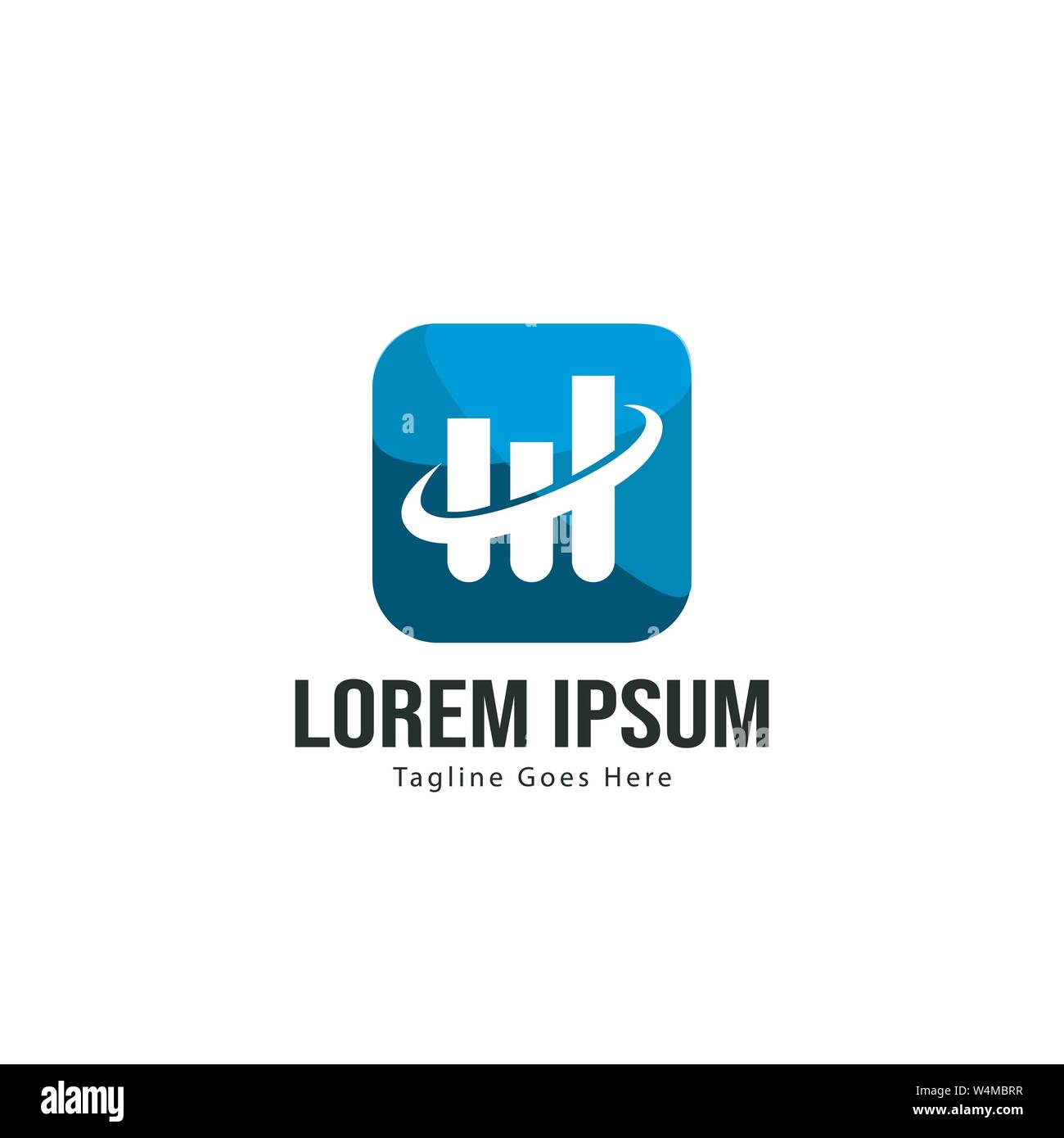 Chart logo template design. Chart logo with modern frame isolated on ...