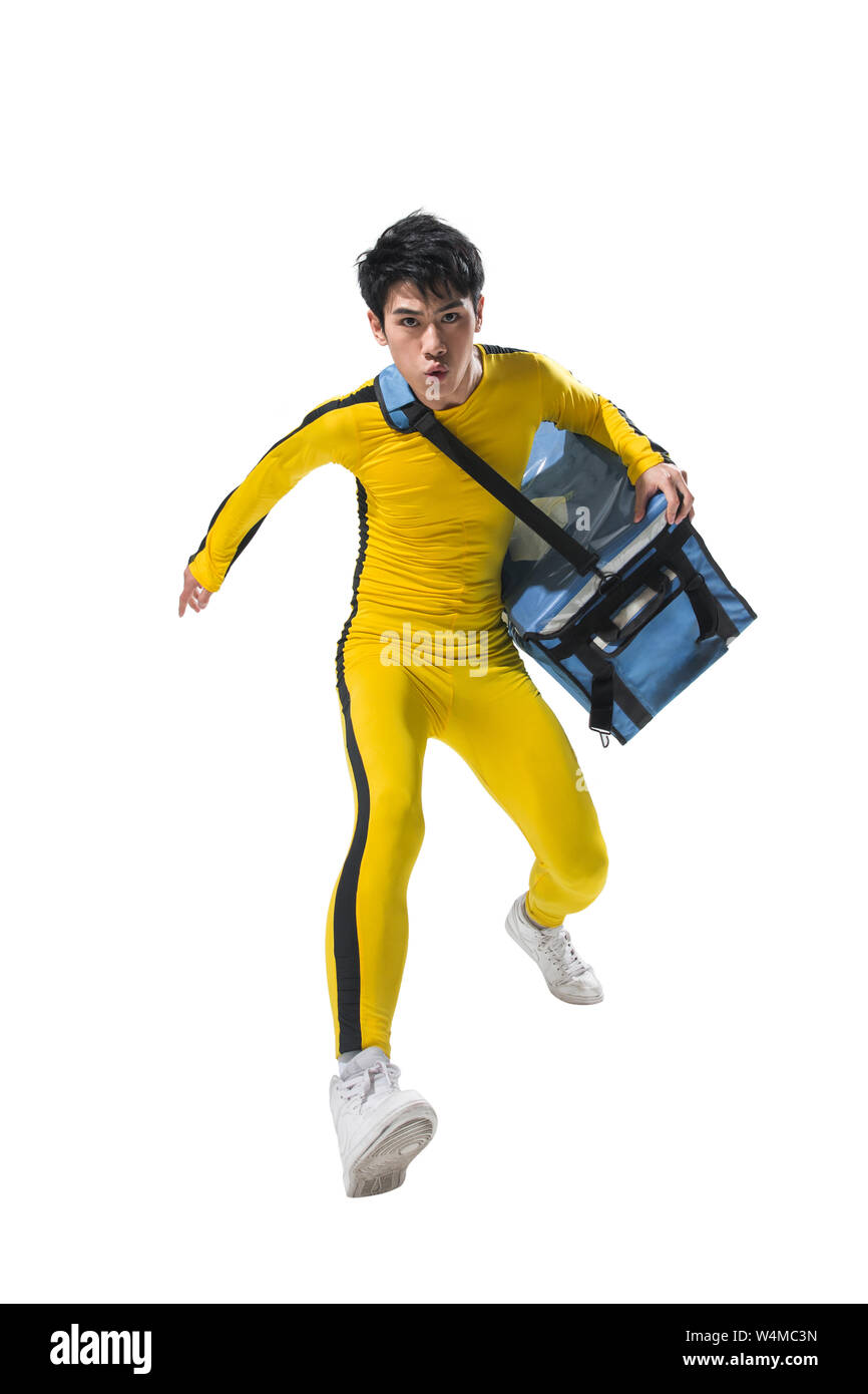 Courier vertical Cut Out Stock Images & Pictures - Alamy