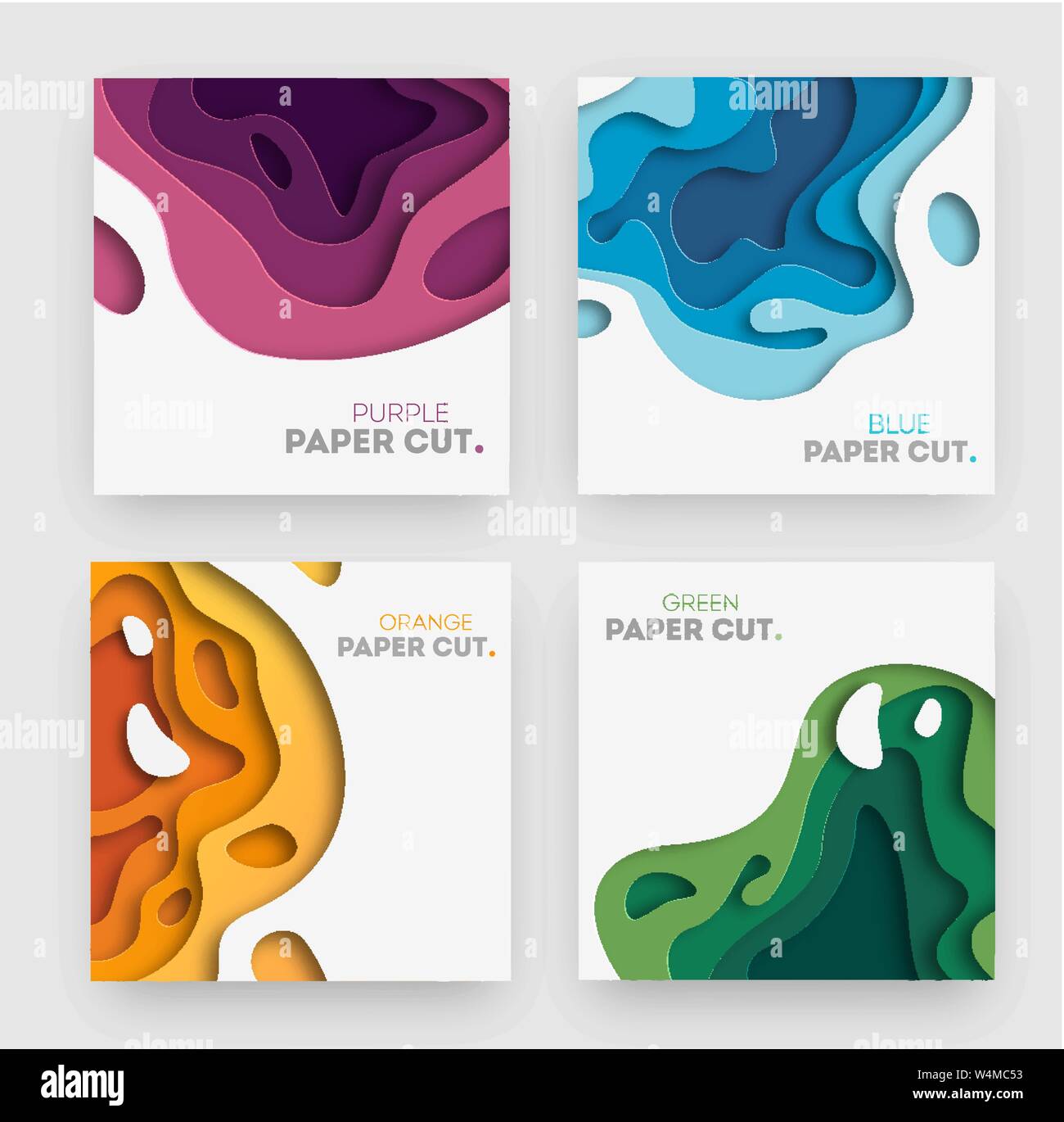 Abstract cut out templates Stock Vector Images - Alamy