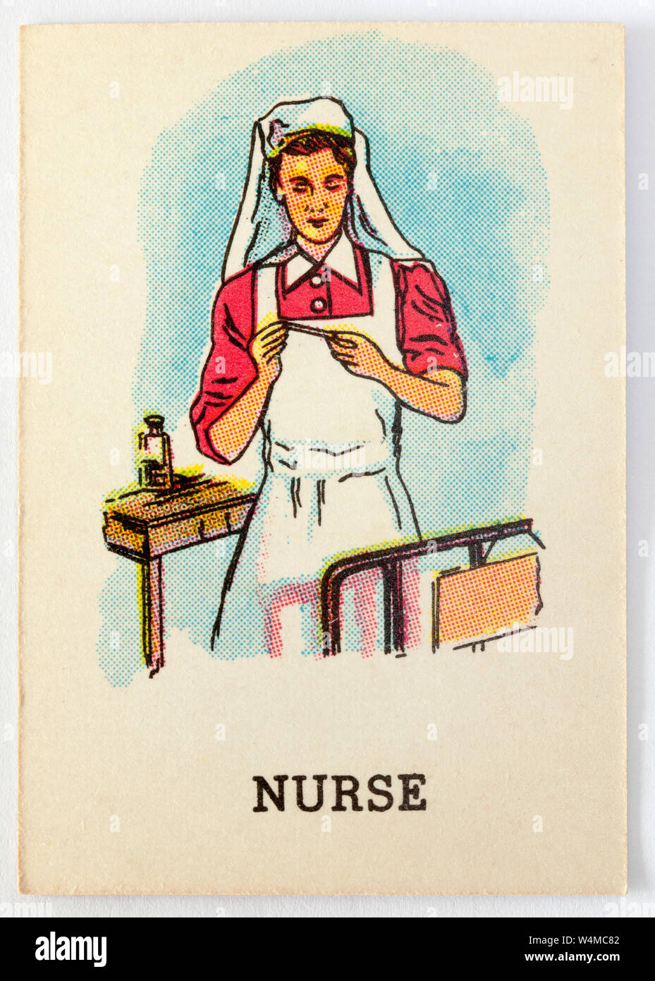 Vintage Old Maid Playing Card - Nurse Stock Photo - Alamy