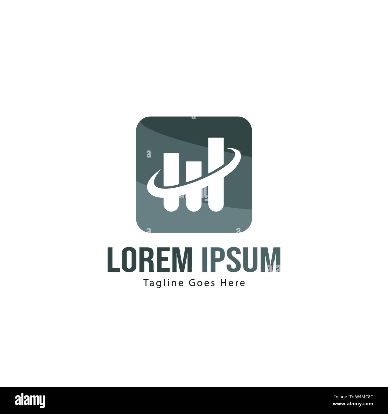 Chart logo template design. Chart logo with modern frame isolated on ...