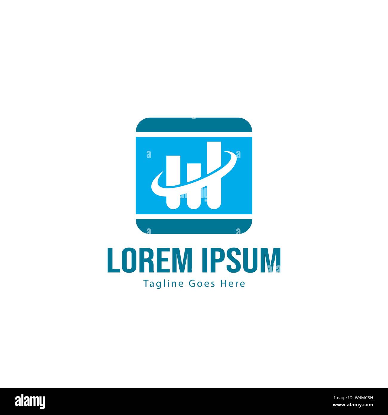 Chart logo template design. Chart logo with modern frame isolated on ...