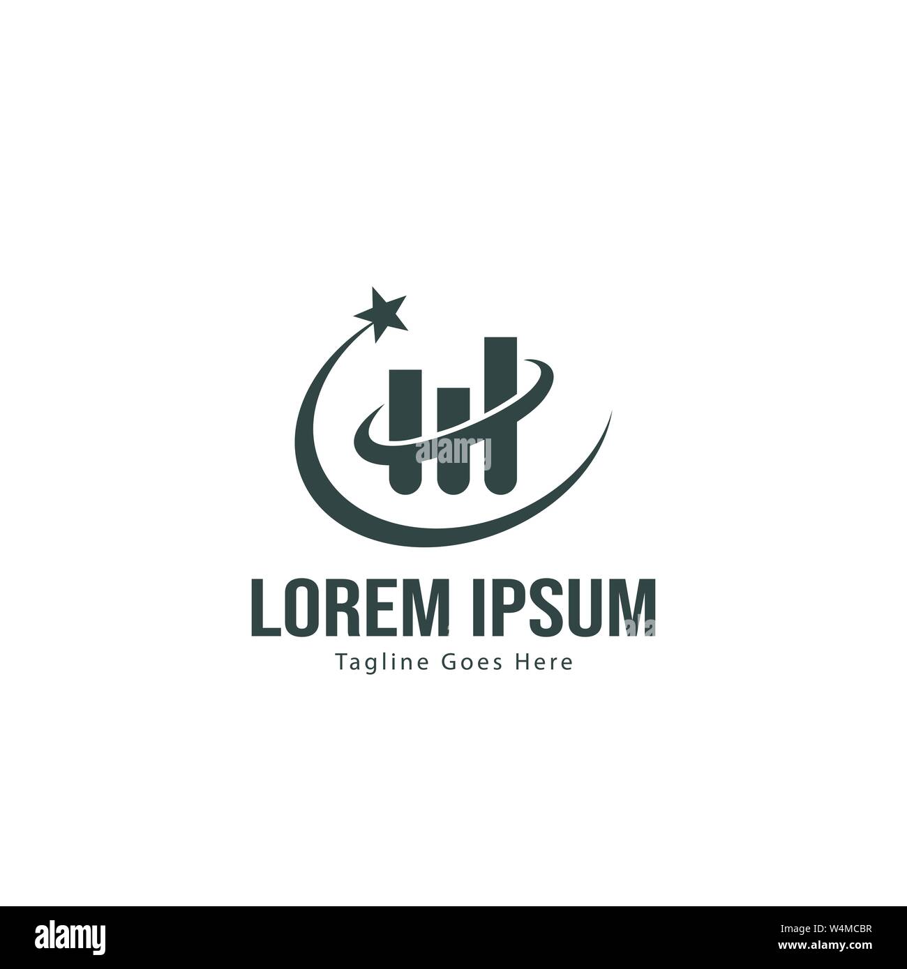 Chart logo template design. Chart logo with modern frame isolated on ...