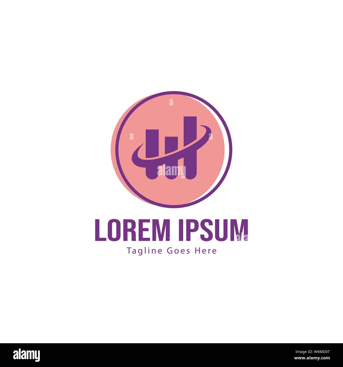 Chart logo template design. Chart logo with modern frame isolated on ...