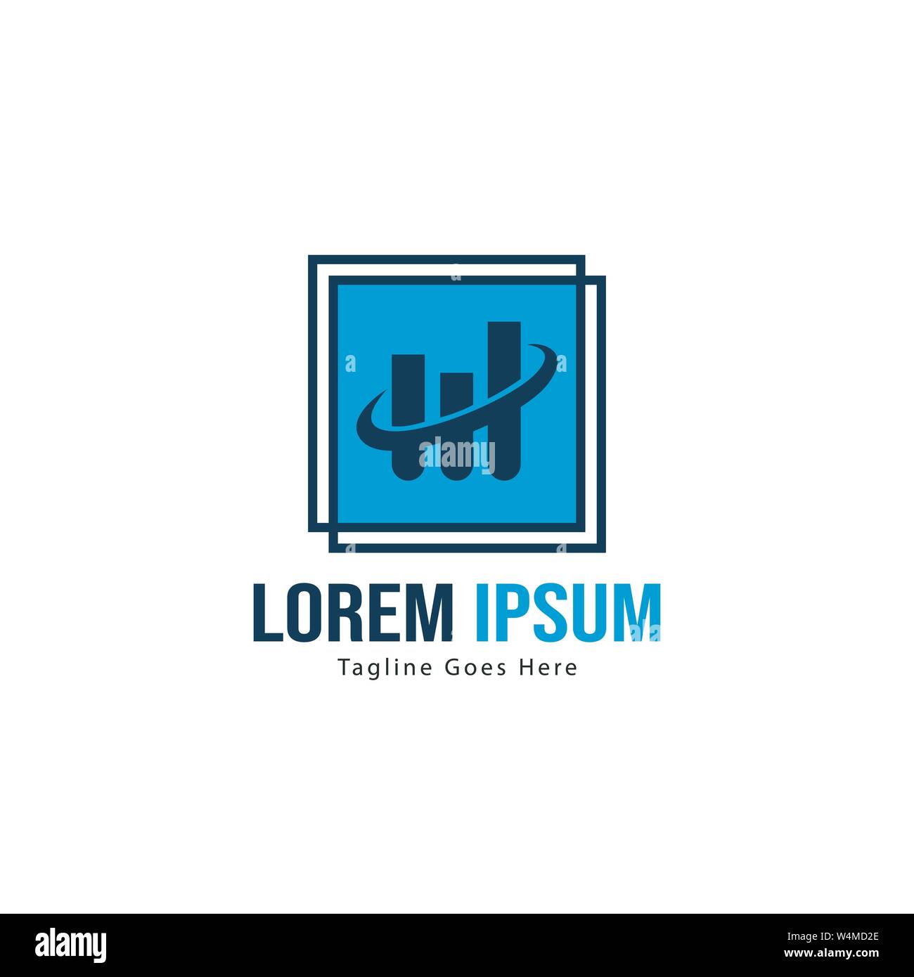 Chart logo template design. Chart logo with modern frame isolated on ...