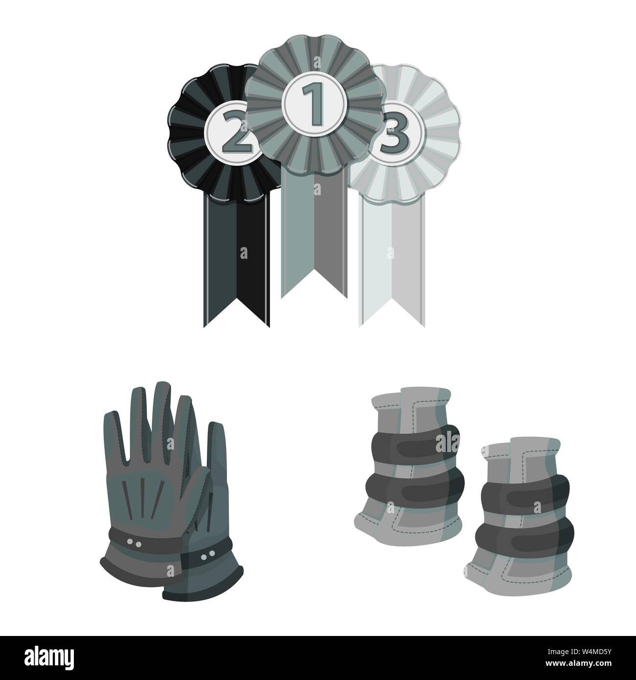 Vector design of race and horse logo. Set of race and racing vector ...